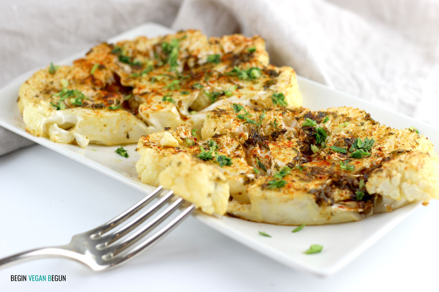 Filetes de coliflor al horno - Recetas veganas